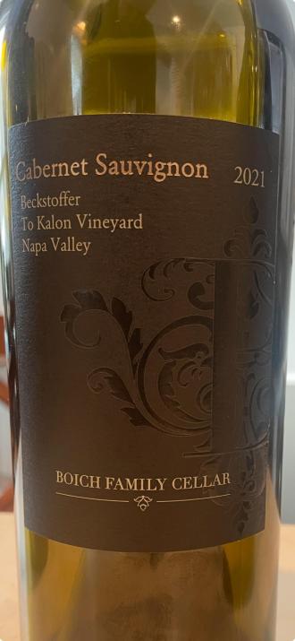 2021 Boich Family Cellar Cabernet Sauvignon Beckstoffer To Kalon ...
